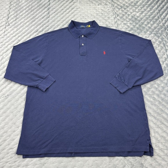 Polo Ralph Lauren | Shirts | Ralph Lauren Polo Shirt Mens Xxxl 3xlt Tall Navy Blue Long Sleeve ...